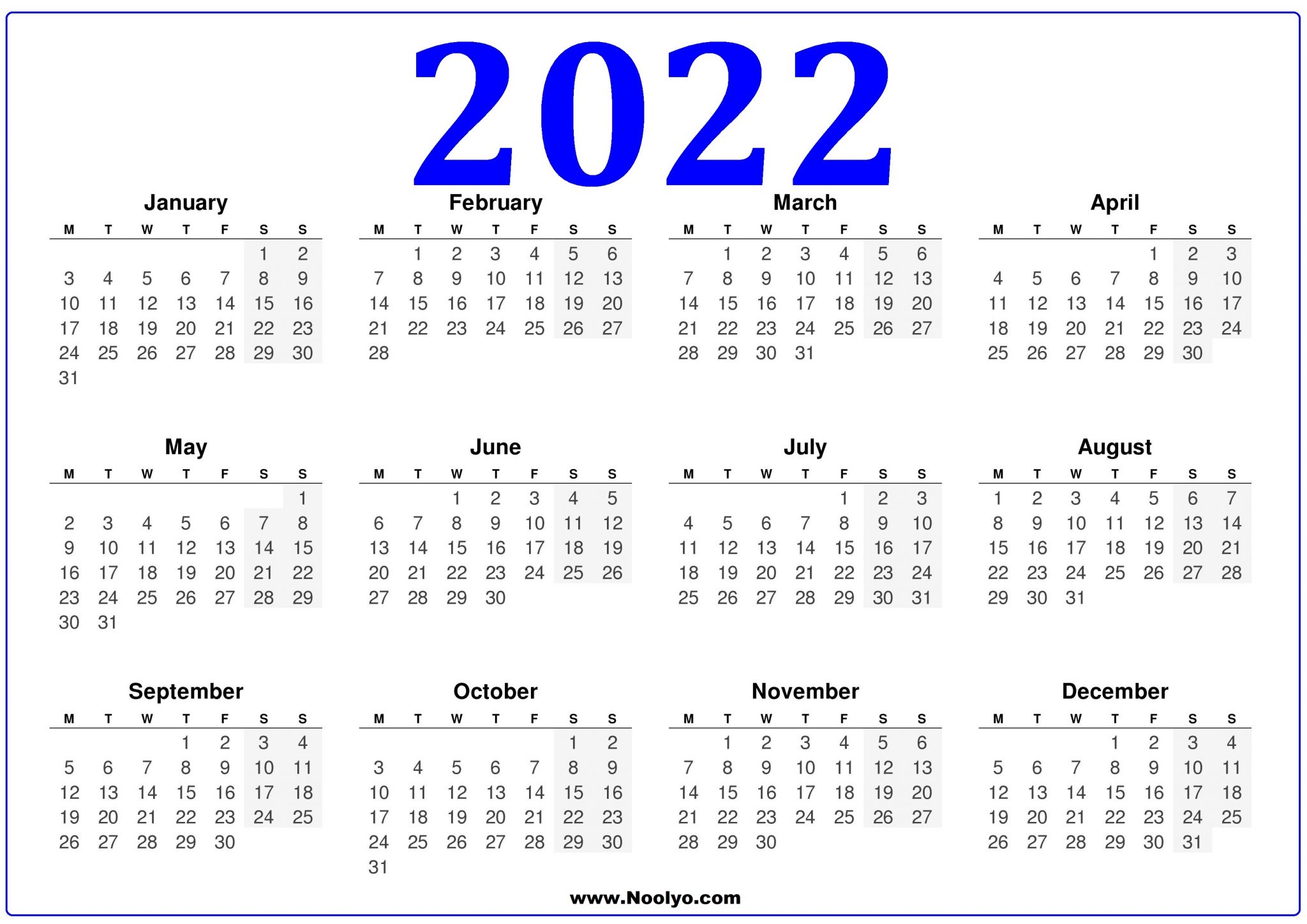 Australia 2022 Calendar Printable Free Noolyo